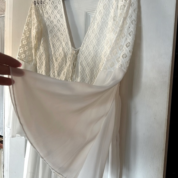 no brand | Dresses | Long Lacy Dress With Plunging Neck Lines Long ...